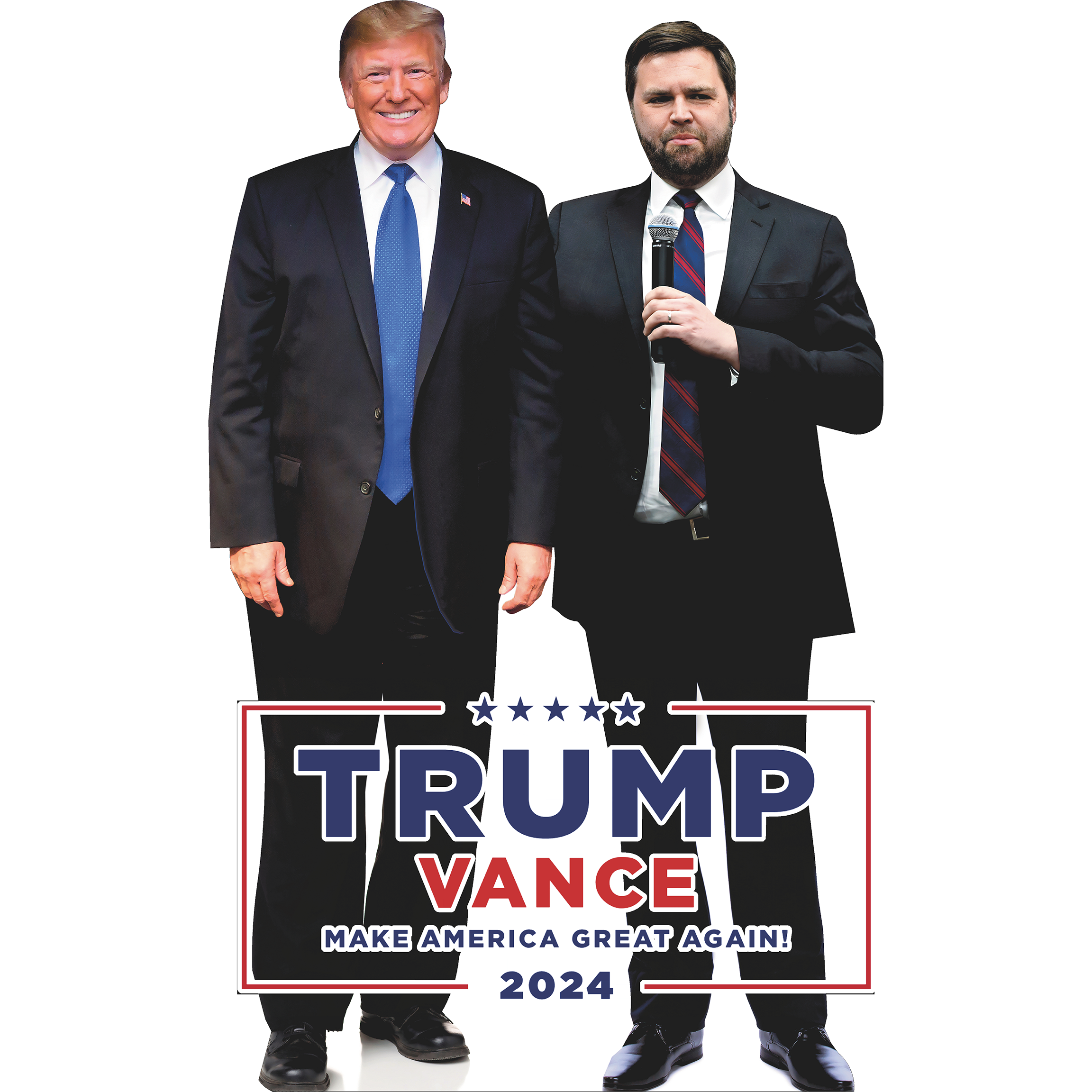 Trump and JD Vance Cardboard Cutout Free Shipping – Life Size Custom ...