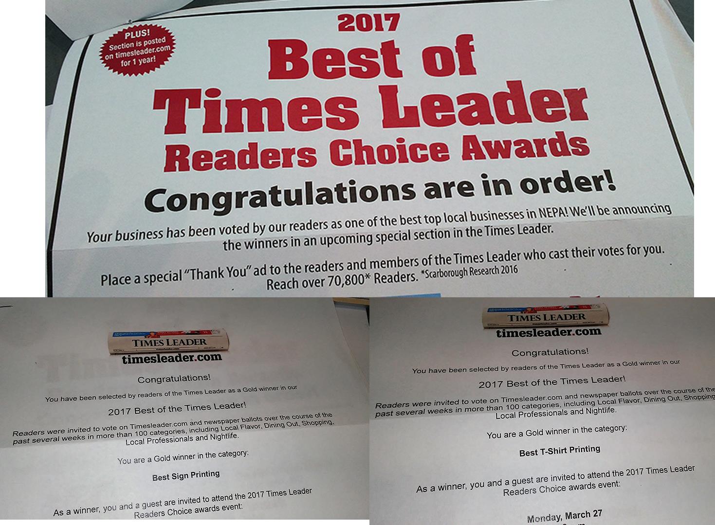 Times Leader - Readers Choice Awards – Life Size Custom Cutouts