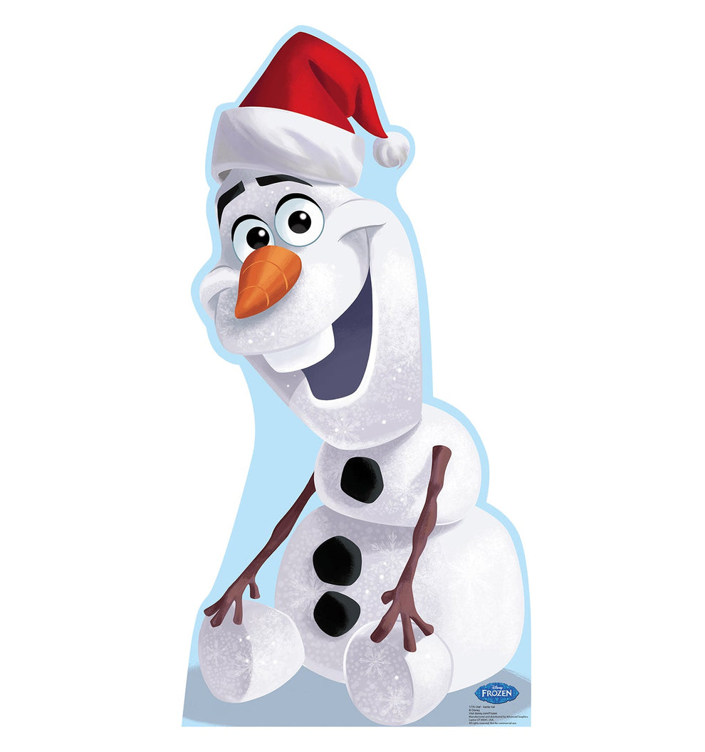 Olaf Santa Hat - Frozen Cardboard Cutout Free Shipping – Life Size ...