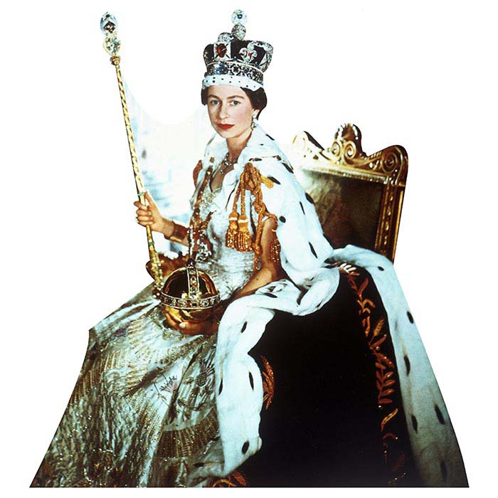 Queen Elizabeth II Coronation Cardboard Cutout Free Shipping – Life ...