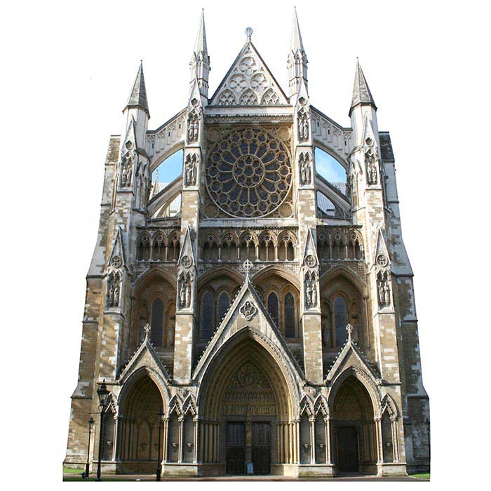 Westminster Abbey Front View Cardboard Cutout Free Shipping – Life Size ...
