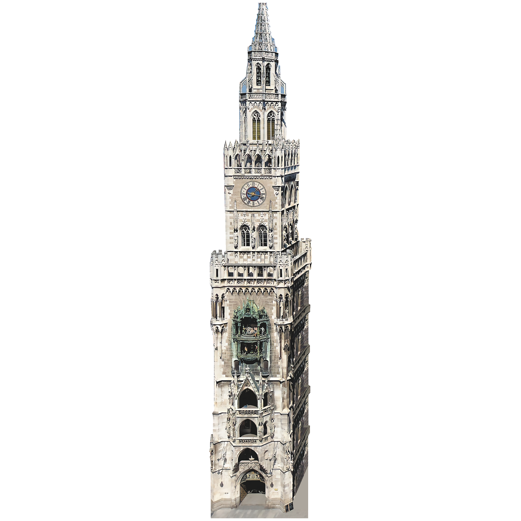 Munich - New Town Hall Clock Tower Cardboard Cutout Free Shipping ...