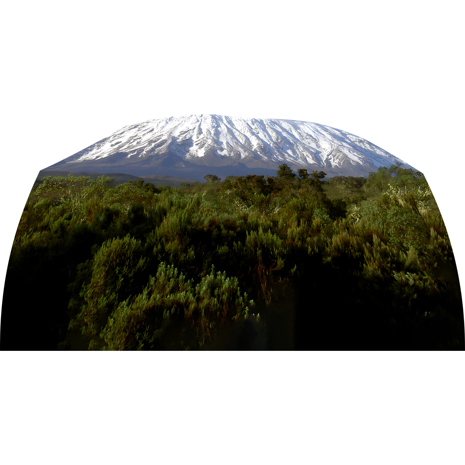 Mount Kilimanjaro Volcano Africa Kenya Tanzania Border Cardboard Cutout ...