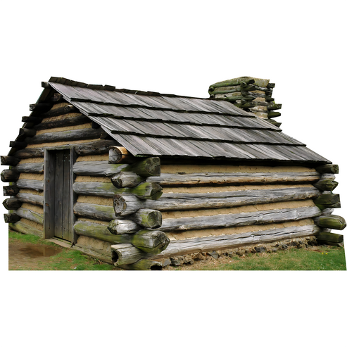Log Cabin Valley Forge George Washington 1777 Army Shelter Cardboard ...
