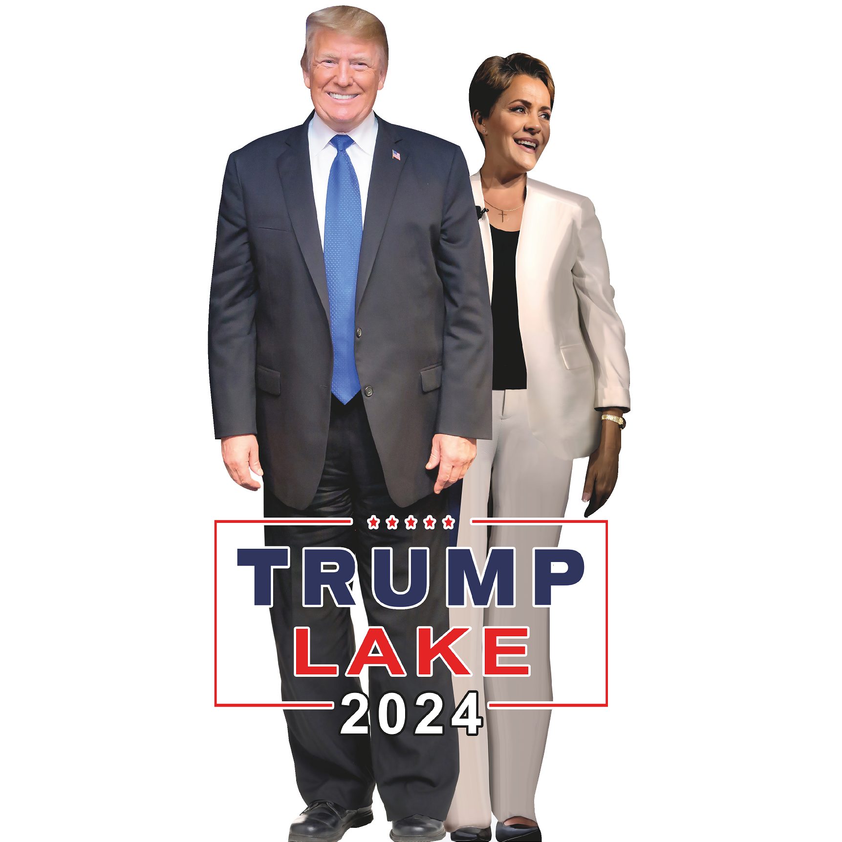 Trump and Kari Lake Cardboard Cutout Free Shipping – Life Size Custom ...