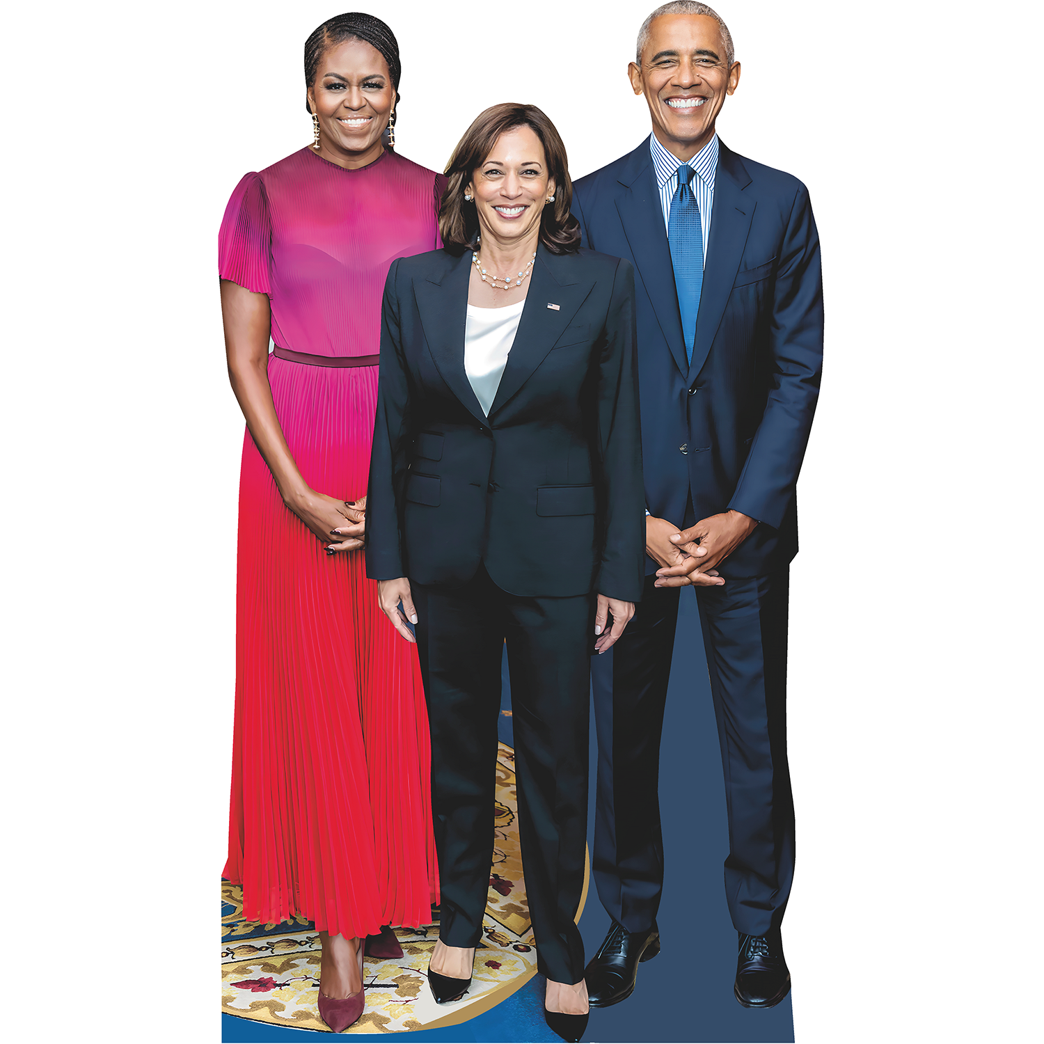 Barack Michelle Obama Kamala Harris Cardboard Cutout – Life Size Custom ...