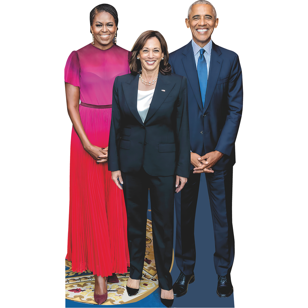 Barack Michelle Obama Kamala Harris Cardboard Cutout – Life Size Custom ...