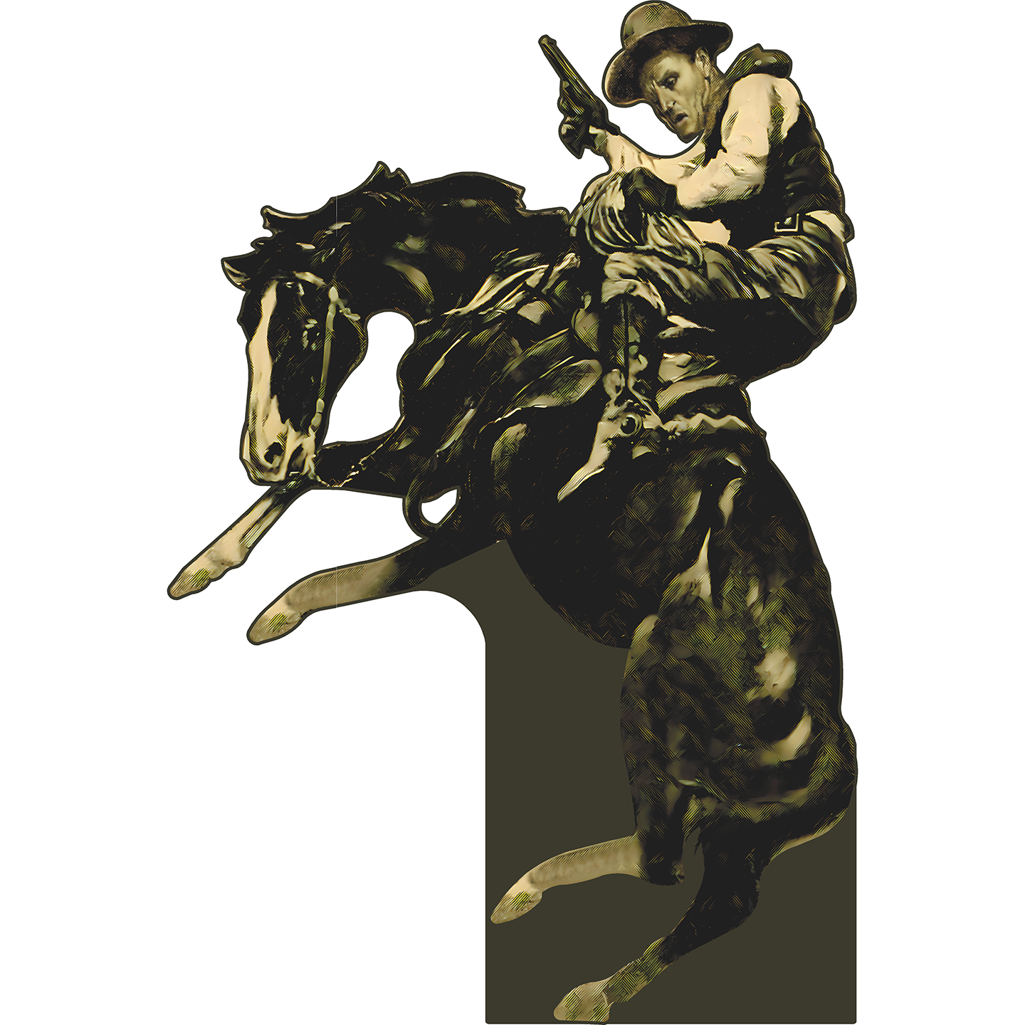 Cowboy on Rearing Horse Cardboard Cutout Free Shipping – Life Size ...
