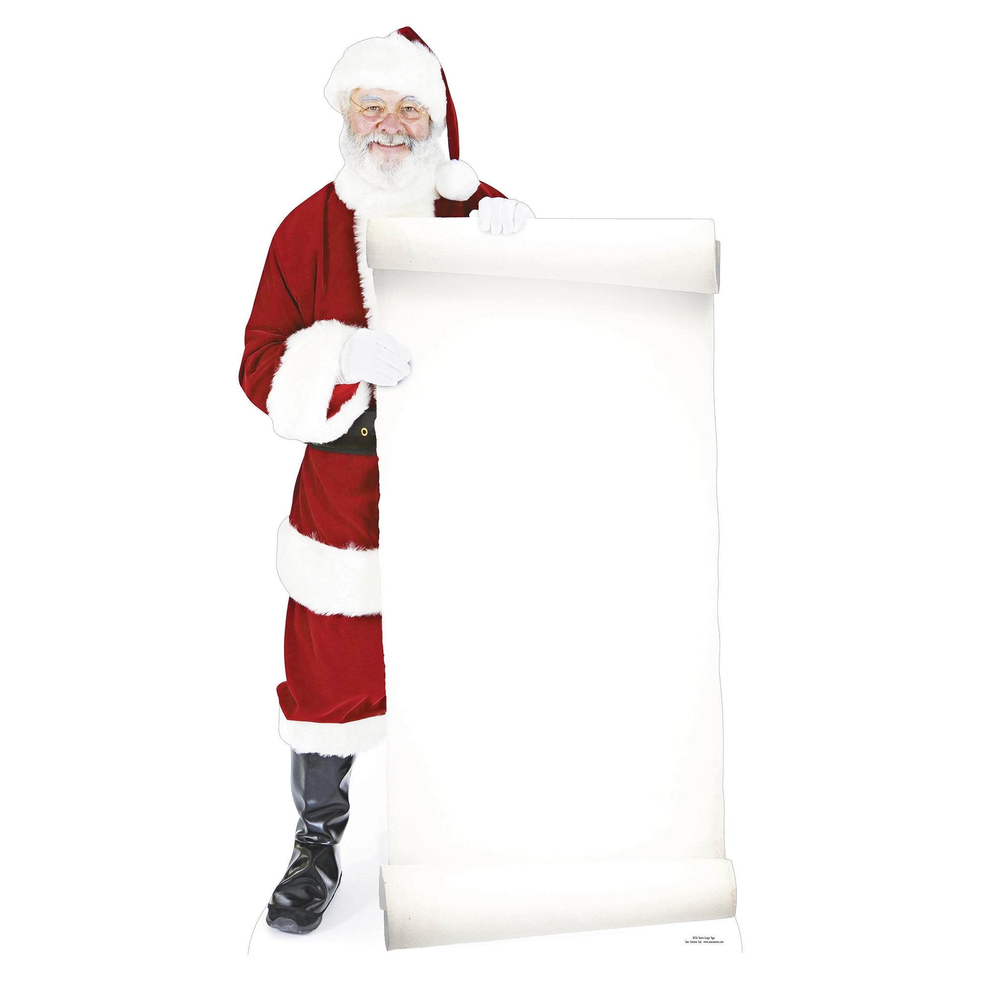 Santa w Large Sign Board Cardboard Cutout Free Shipping – Life Size ...
