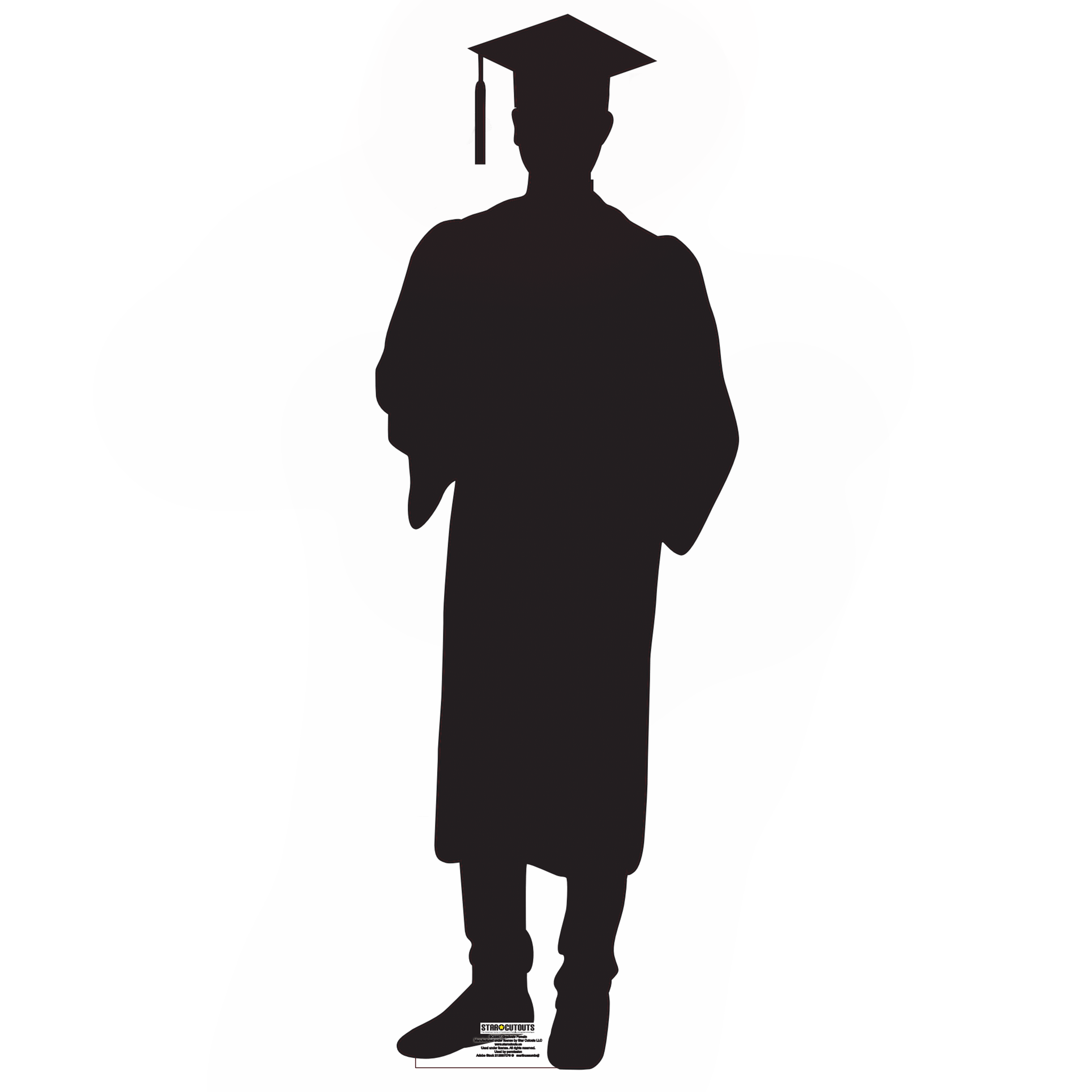 Male Graduate Silhouette Cardboard Cutout Free Shipping – Life Size ...