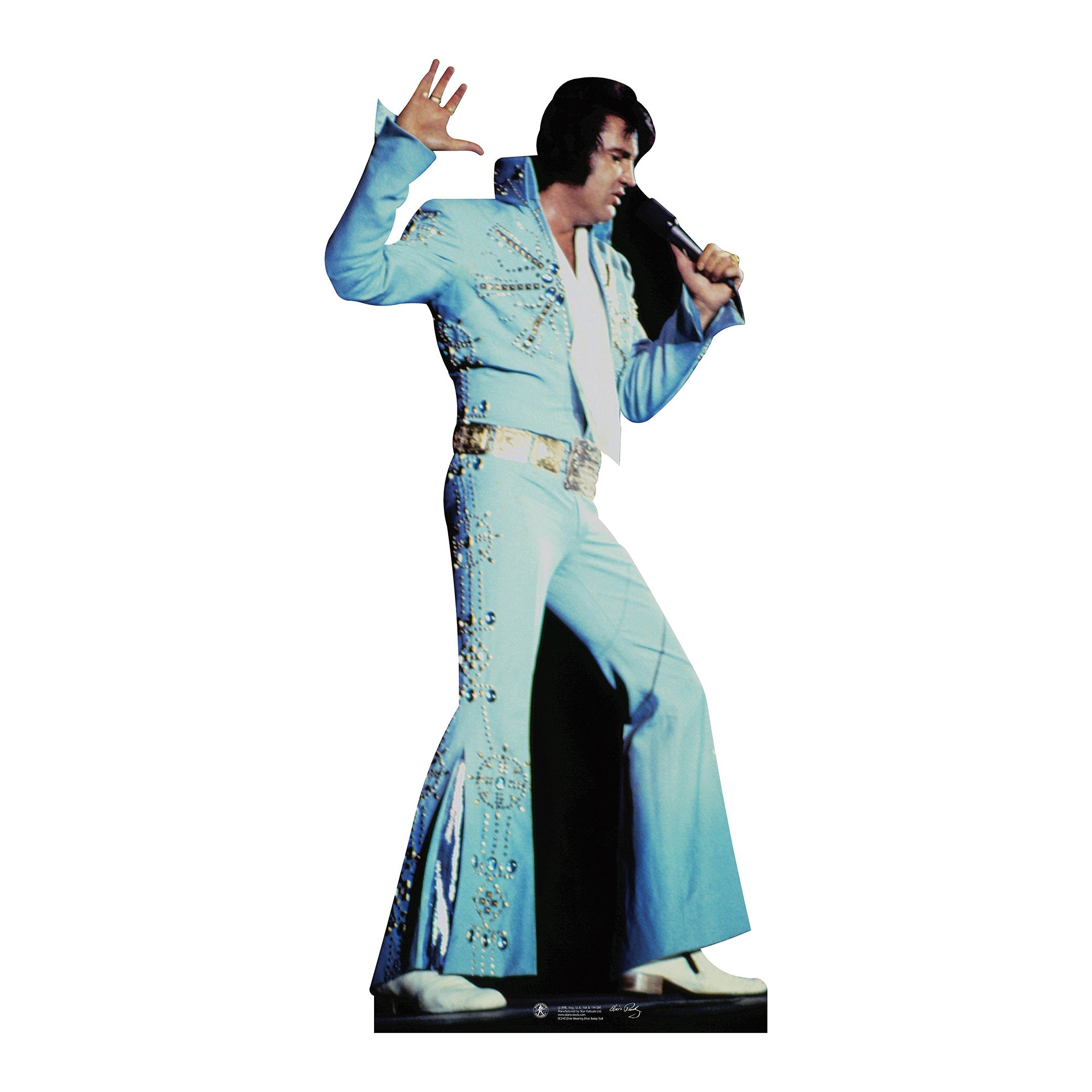 Elvis Presley Blue Jumpsuit Cardboard Cutout Free Shipping – Life Size ...