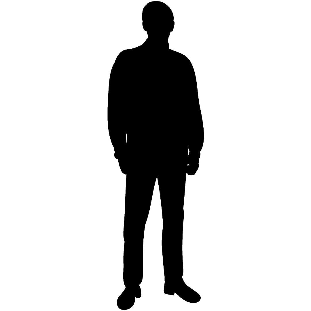 Generic Man Silhouette Cardboard Cutout Free Shipping – Life Size ...