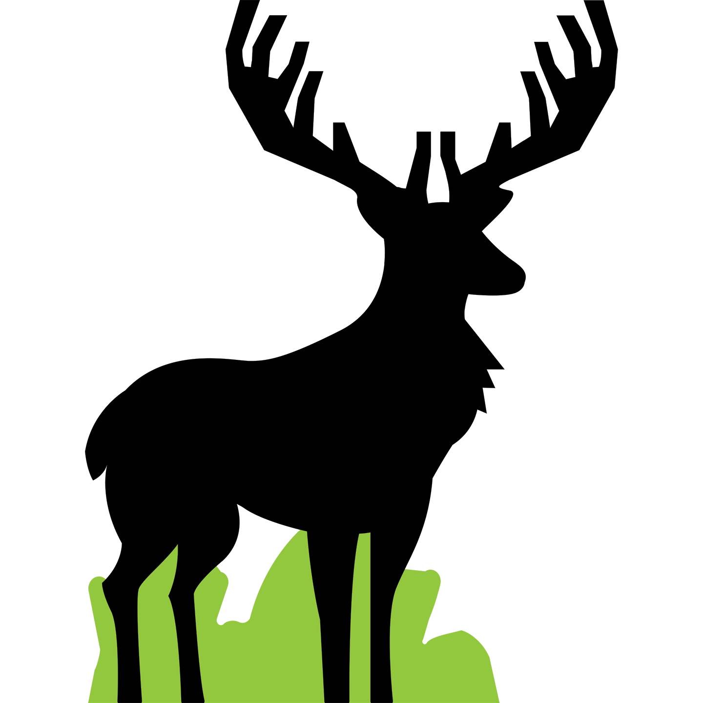 Buck With Large Rack Silhouette Cardboard Cutout Free Shipping – Life ...