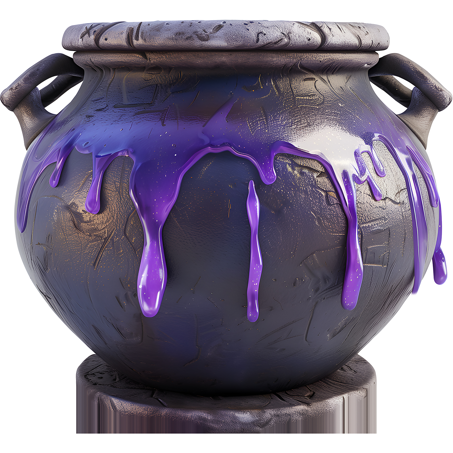 Black Cauldron Purple Slime Spooky Witch Potion Halloween Cardboard ...