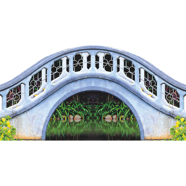 Zen Garden Arch Bridge Bush Pond Water Prop Cardboard Cutout – Life ...