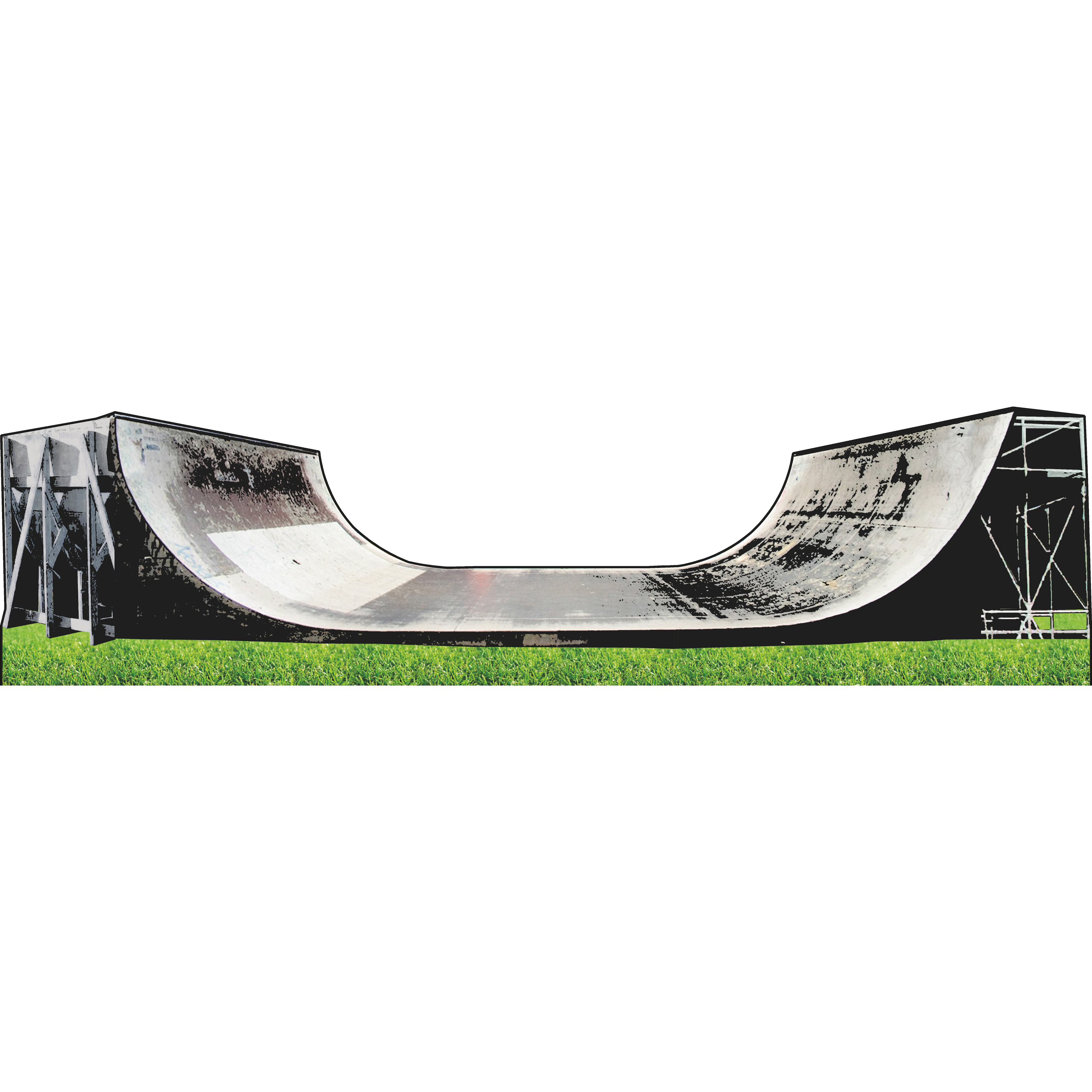 Skate or Perish Skateboard Park Ramp Urban City Cardboard Cutout – Life ...