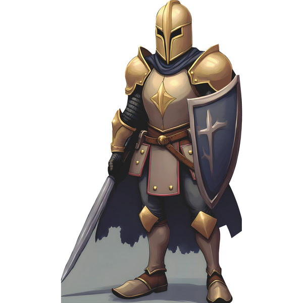 Bronze Armor Knight With Sword and Shield Cardboard Cutout – Life Size ...