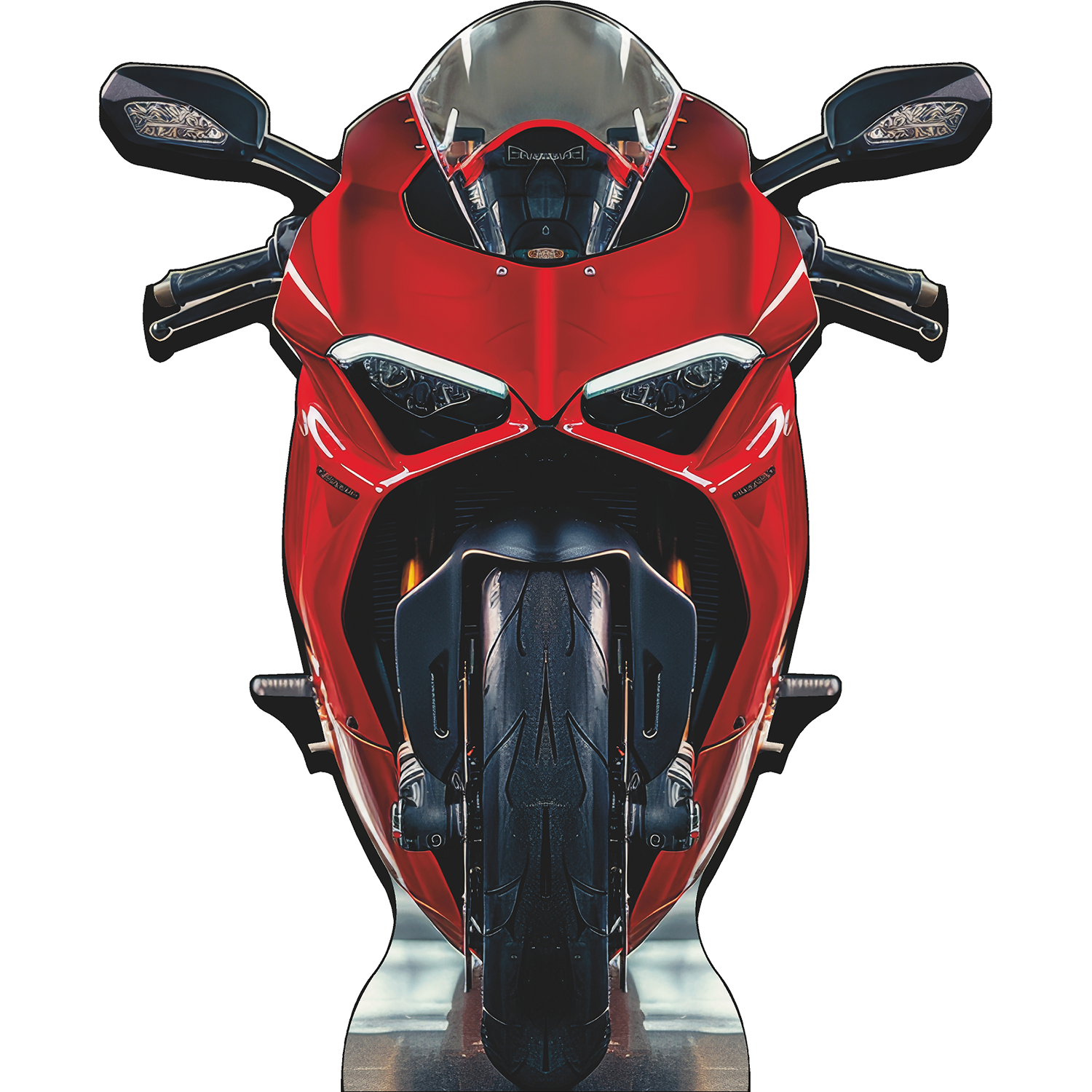 Red Sports Bike Motorcycle Bike Biker Stand In Cardboard Cutout – Life ...