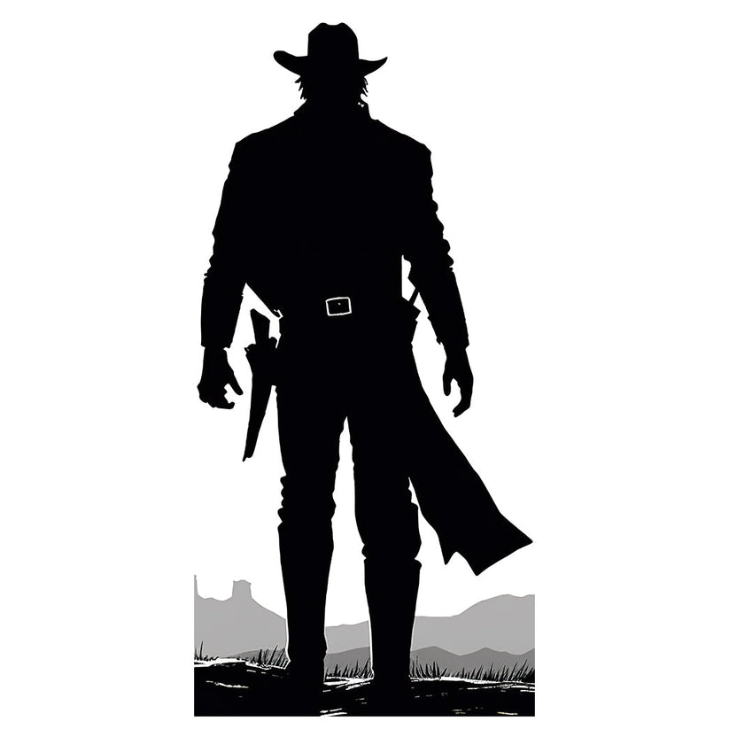 Cowboy Silhouette Cardboard Cutout – Life Size Custom Cutouts
