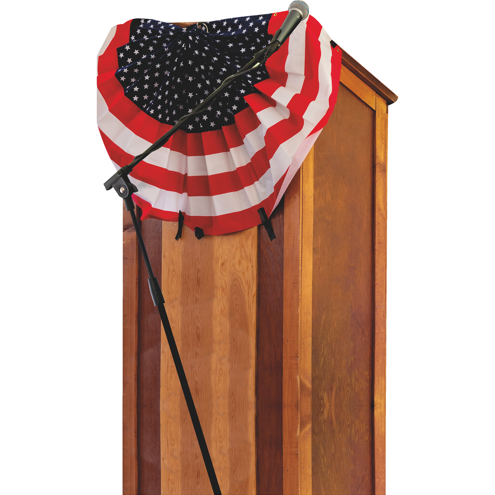 American Flag Wood Lectern Podium Speaker Microphone Soap Box Stand In ...