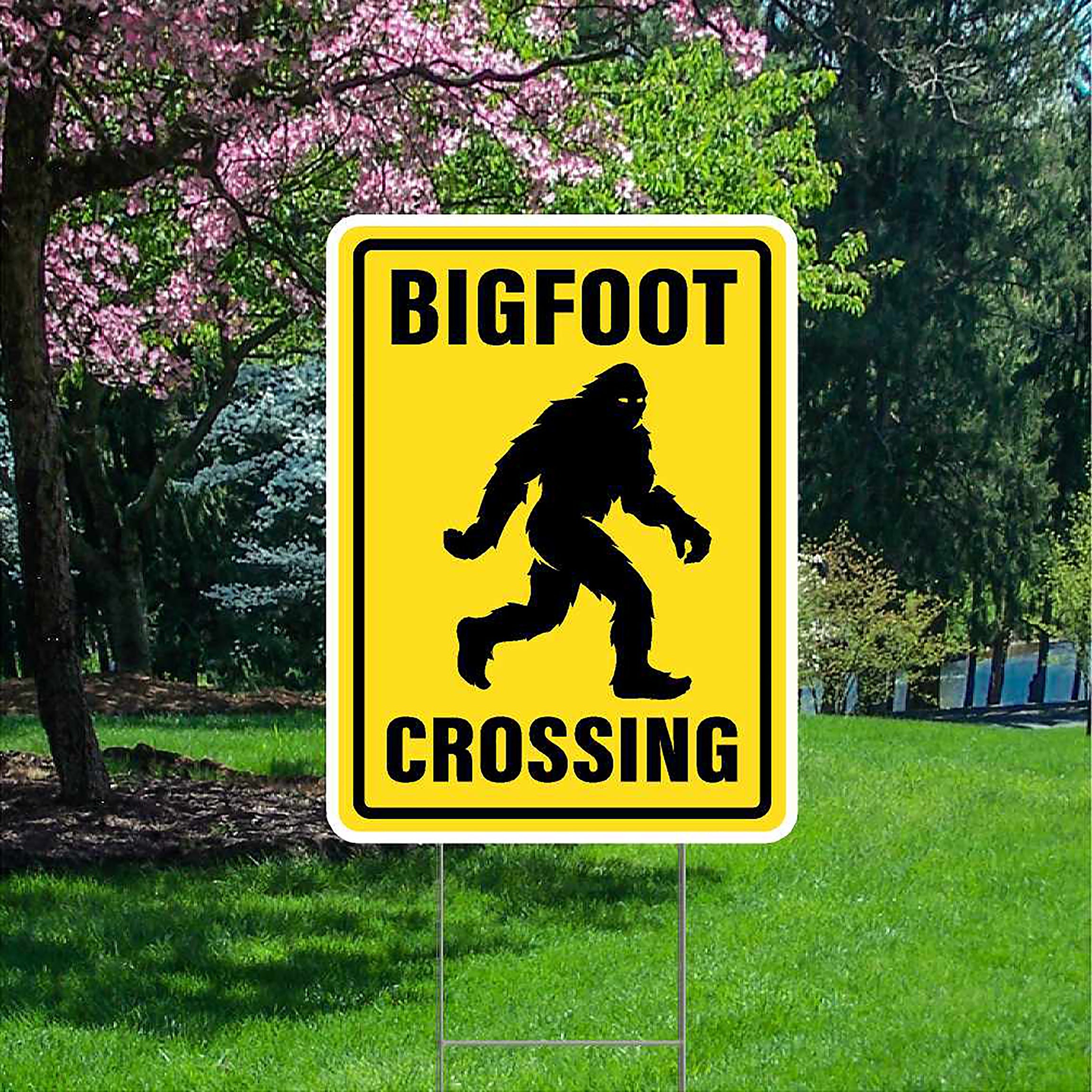Big Foot Crossing Outdoor Sign Free Shipping – Life Size Custom Cutouts