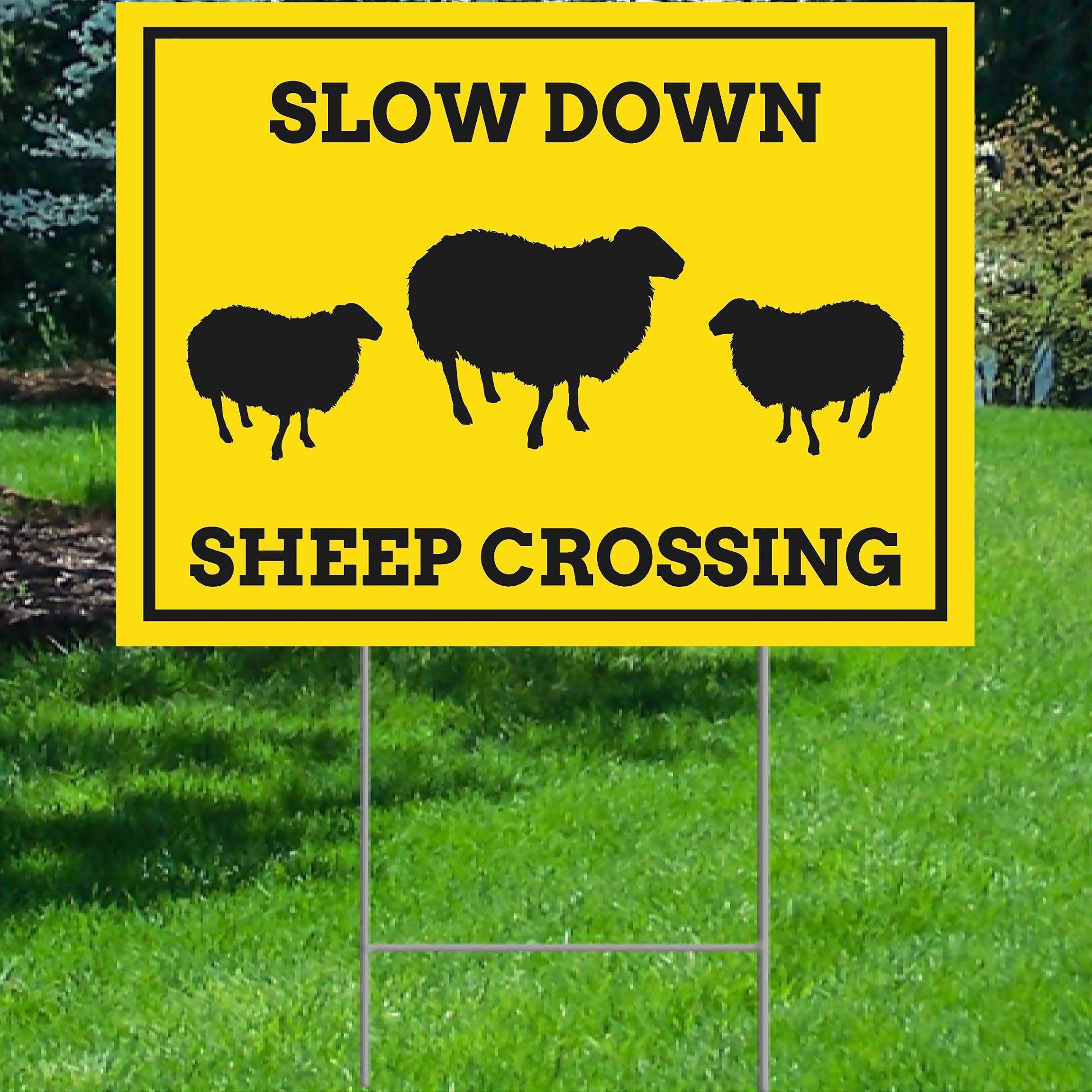 Sheep Crossing Yard Sign Free Shipping – Life Size Custom Cutouts
